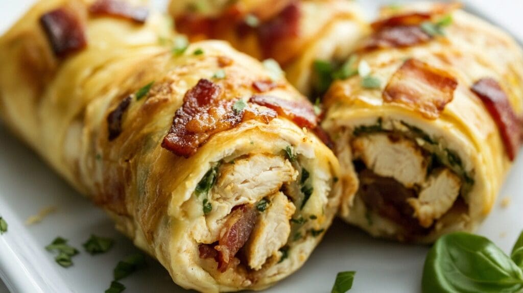 Easy Chicken Bacon Ranch Roll-Ups Recipe - Kelly Toups